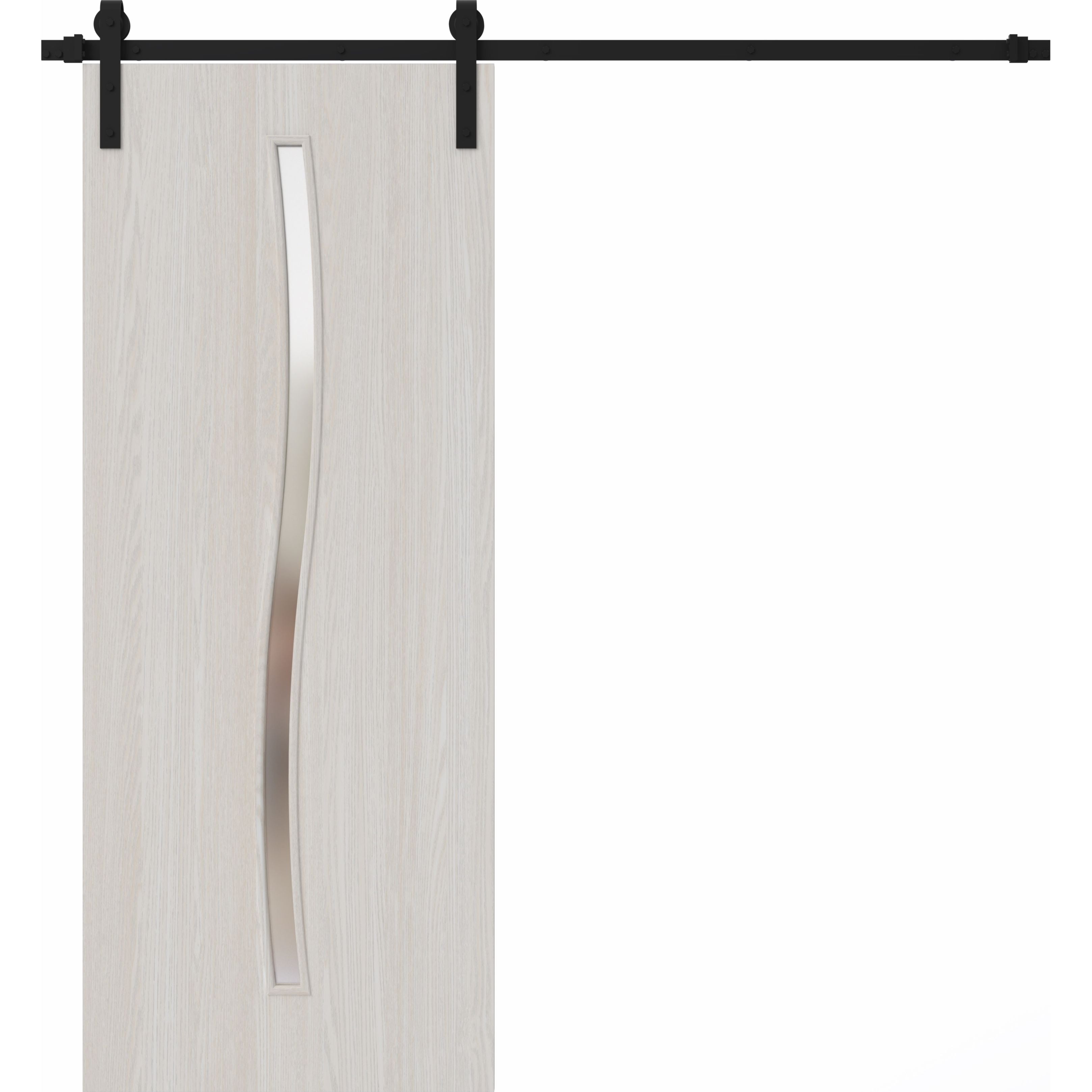 Modern Barn Door | BASIC 3002 Ash | 6.6FT Rail Track Heavy Hardware Set ...