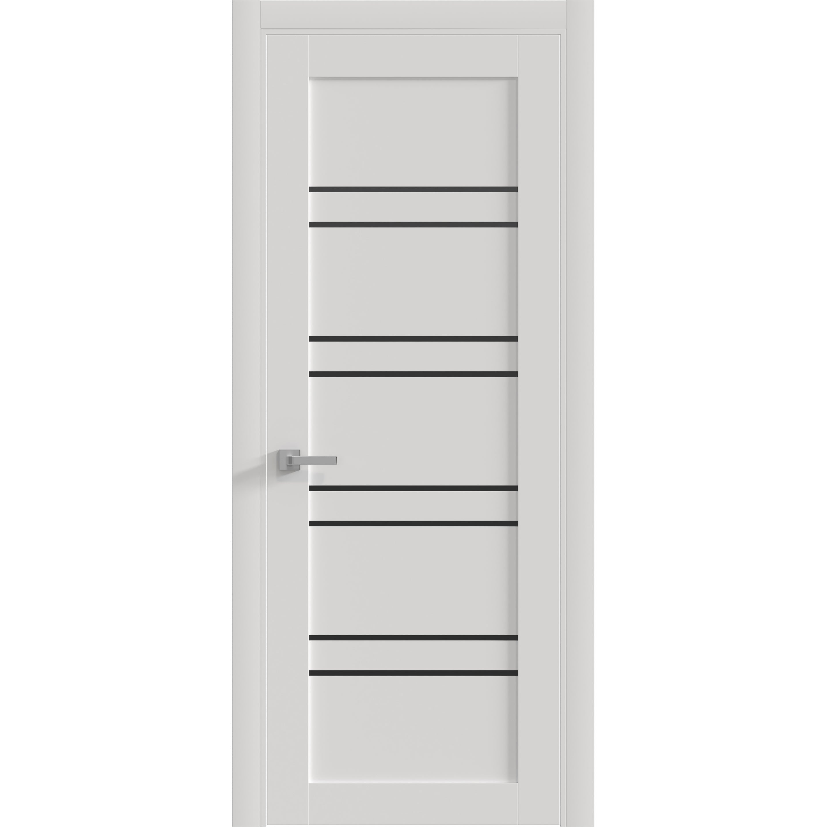 Slab Door Panel | BASIC 4901 White with Black Glass | Bathroom Bedroom ...